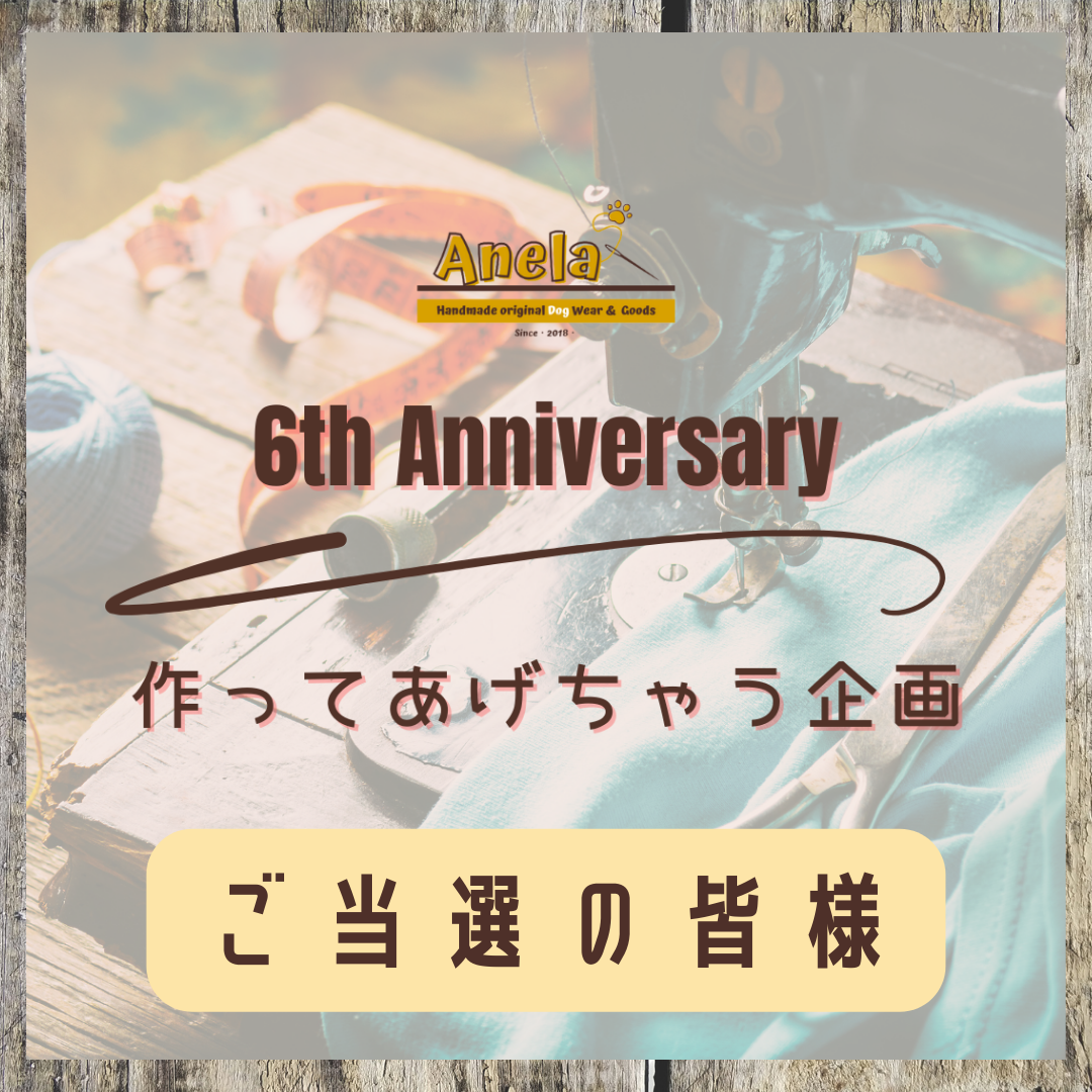 Anela周年祭『作ってあげちゃう企画』ご当選のみなさん | ブログ | 犬の服ならオリジナリティー溢れるAnela